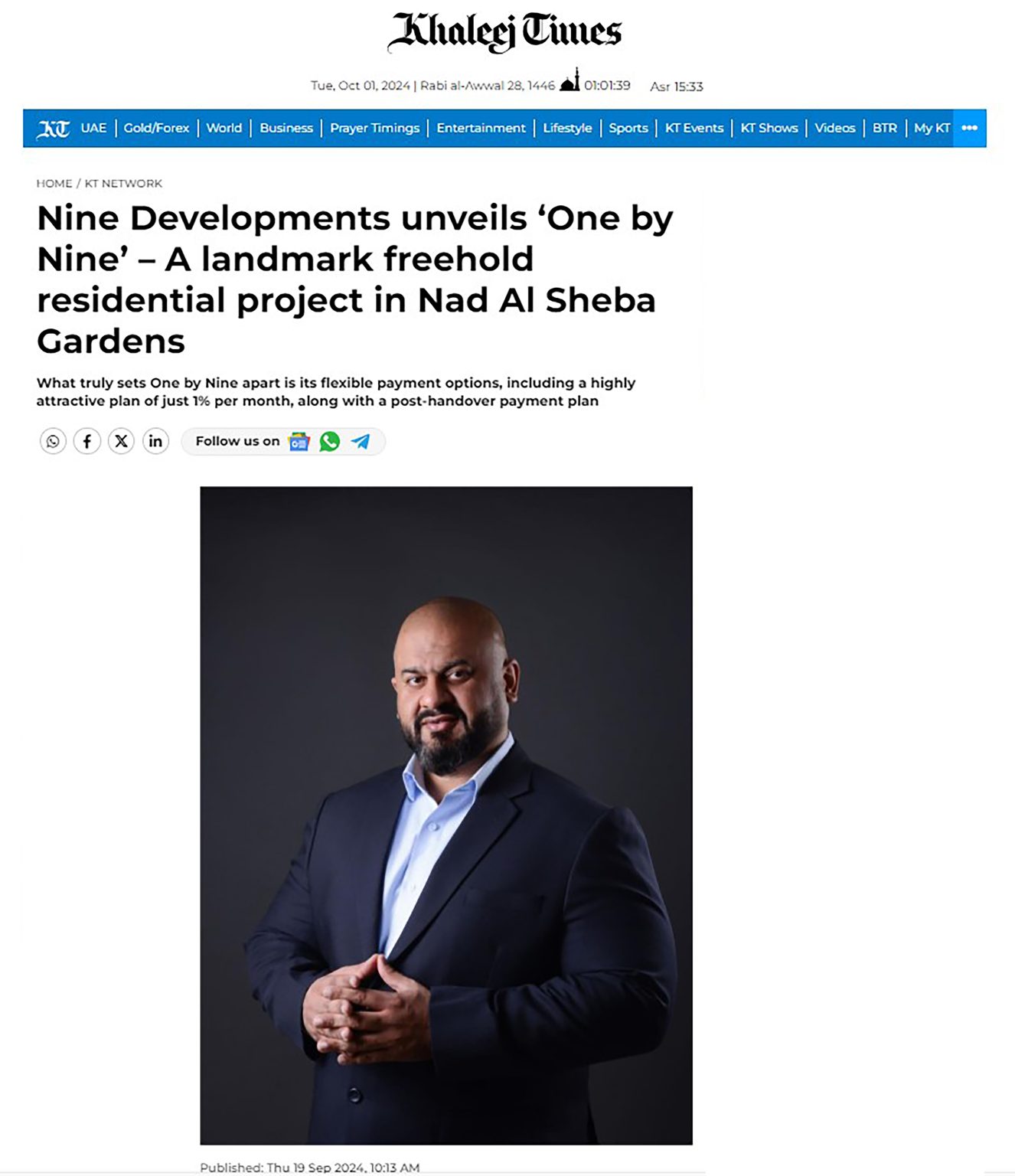 Unveils ‘One by Nine’ – A Landmark Freehold Residential Project